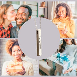 Class of 2025 Graduation Necklace – Personalized 3D Vertical Bar ...