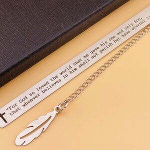 Custom Bible Verse Bookmark Metal Christian Bookmark Prayer Bookmark ...