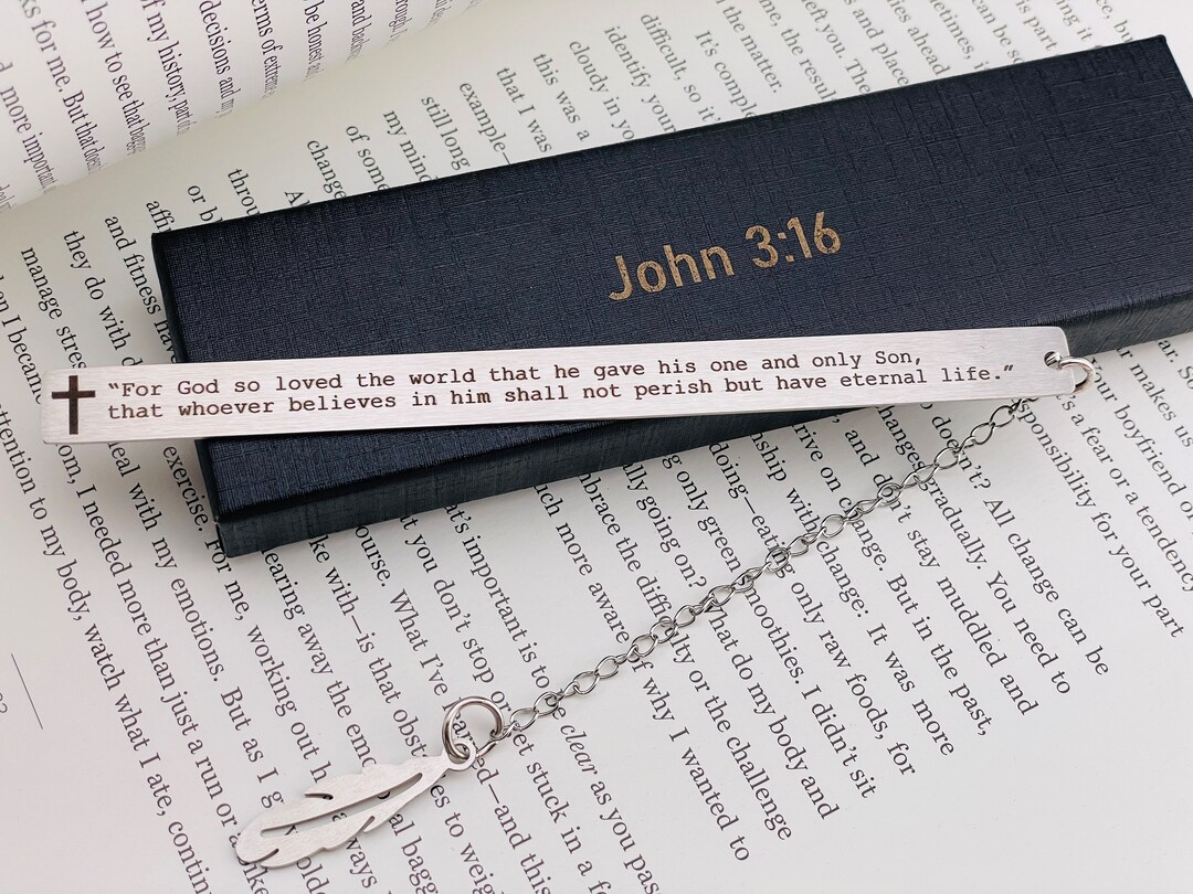 Custom Bible Verse Bookmark Metal Christian Bookmark Personalized Bible ...