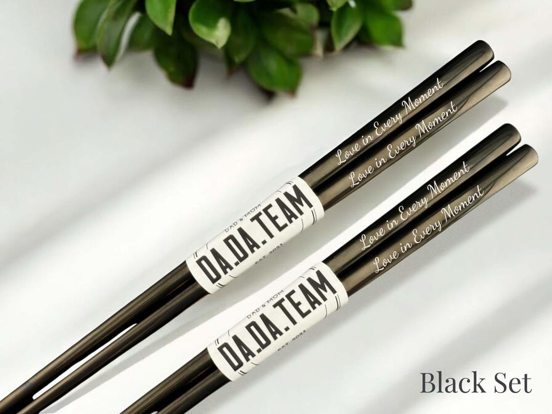 Custom Reusable Metal Chopsticks for Couples, Engraved Lovely Chopstick ...