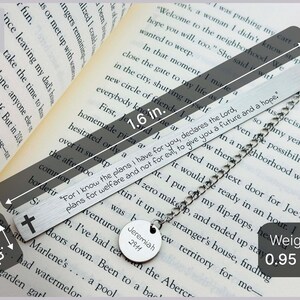 Custom Bible Verse Bookmark, Metal Christian Bookmark, Laser Engraved ...
