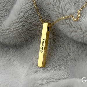 Class of 2025 Graduation Necklace – Personalized 3D Vertical Bar ...