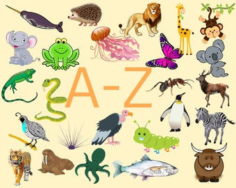 Animal Letter Printables Animal Alphabet Cute Animal Letters Alphabet ...