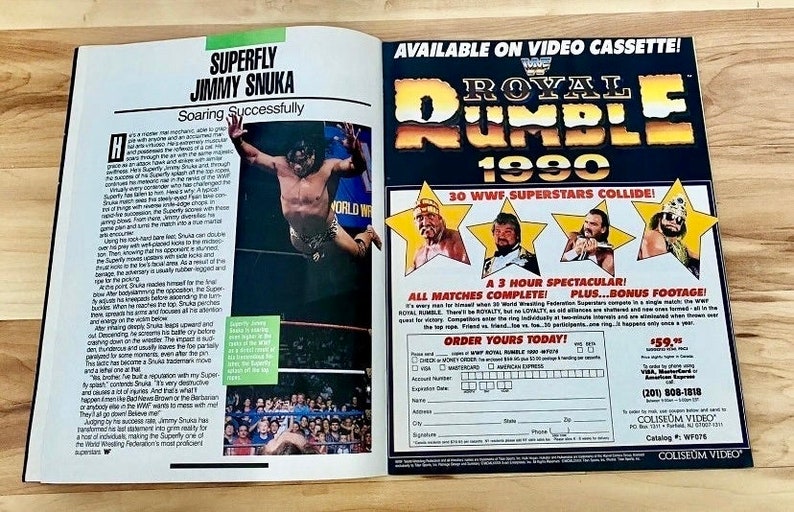 WWF Program Volume 177 Superfly Jimmy Snuka Cover 1990 Wrestling ...