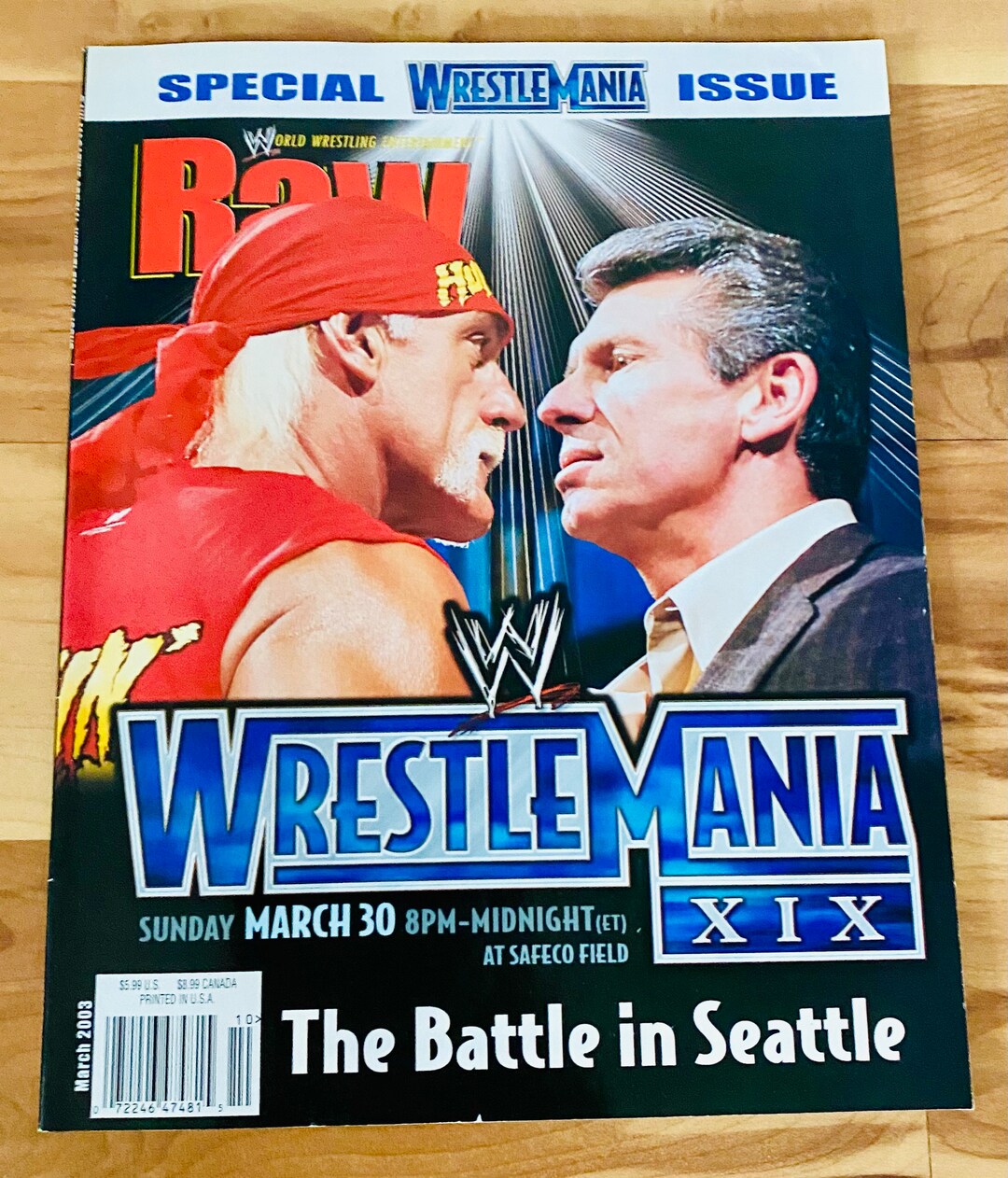 WWE Raw Magazine March 2003 Wrestlemania XIX Hulk Hogan Vs Vince ...