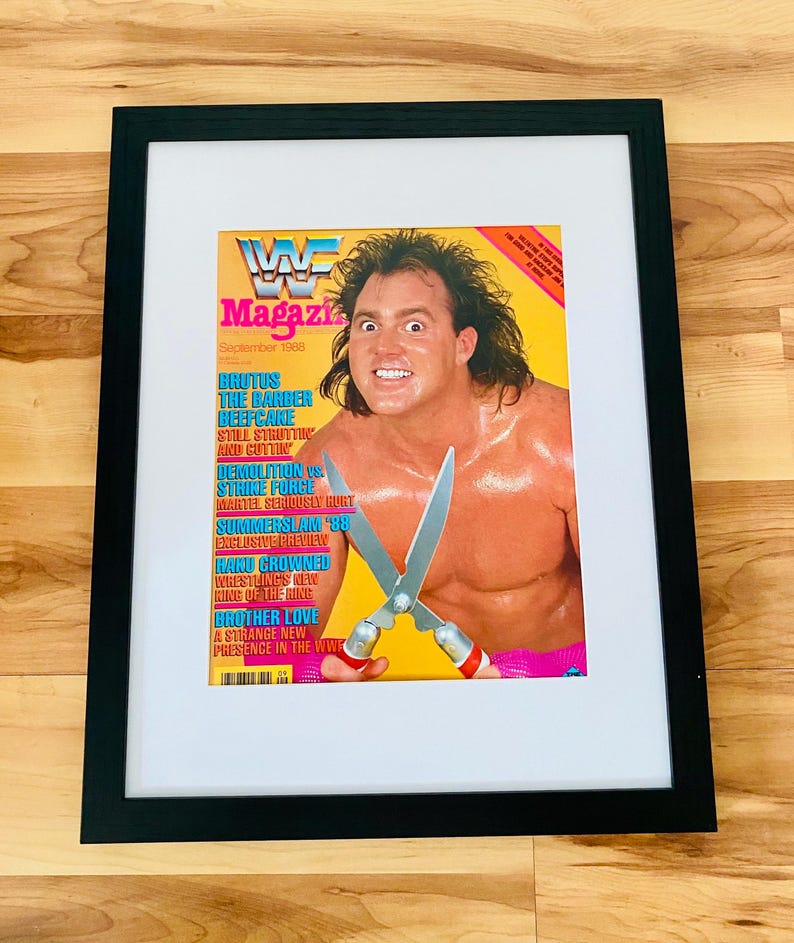 1988 WWF Magazine September Vintage WWE Wrestling Brutus the Barber ...