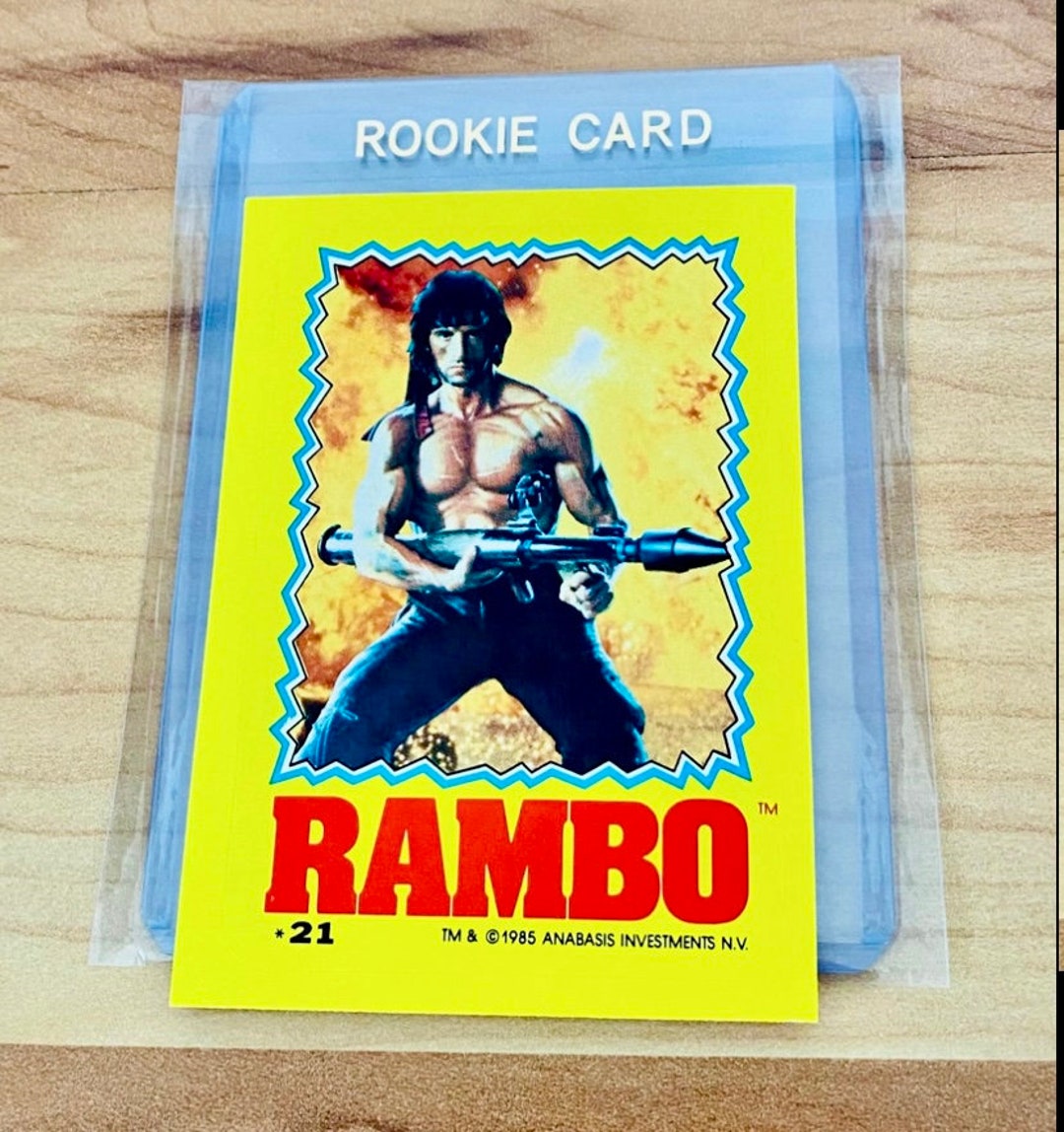 1985 Topps Rambo First Blood Part II Sticker Card 21 Rookie Card mint ...
