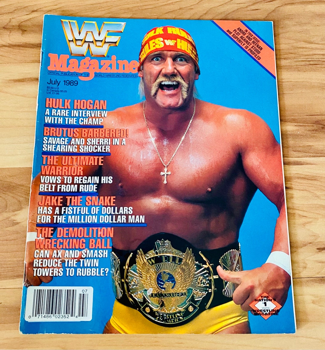 WWF Magazine July 1989 Hulk Hogan W/ Championship Cover WWE rare - Etsy