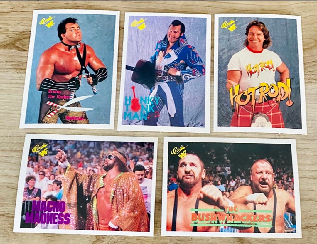 1990 Classic WWF Lot of 5 Cards WWE Legends Macho Man, Rowdy Piper ...