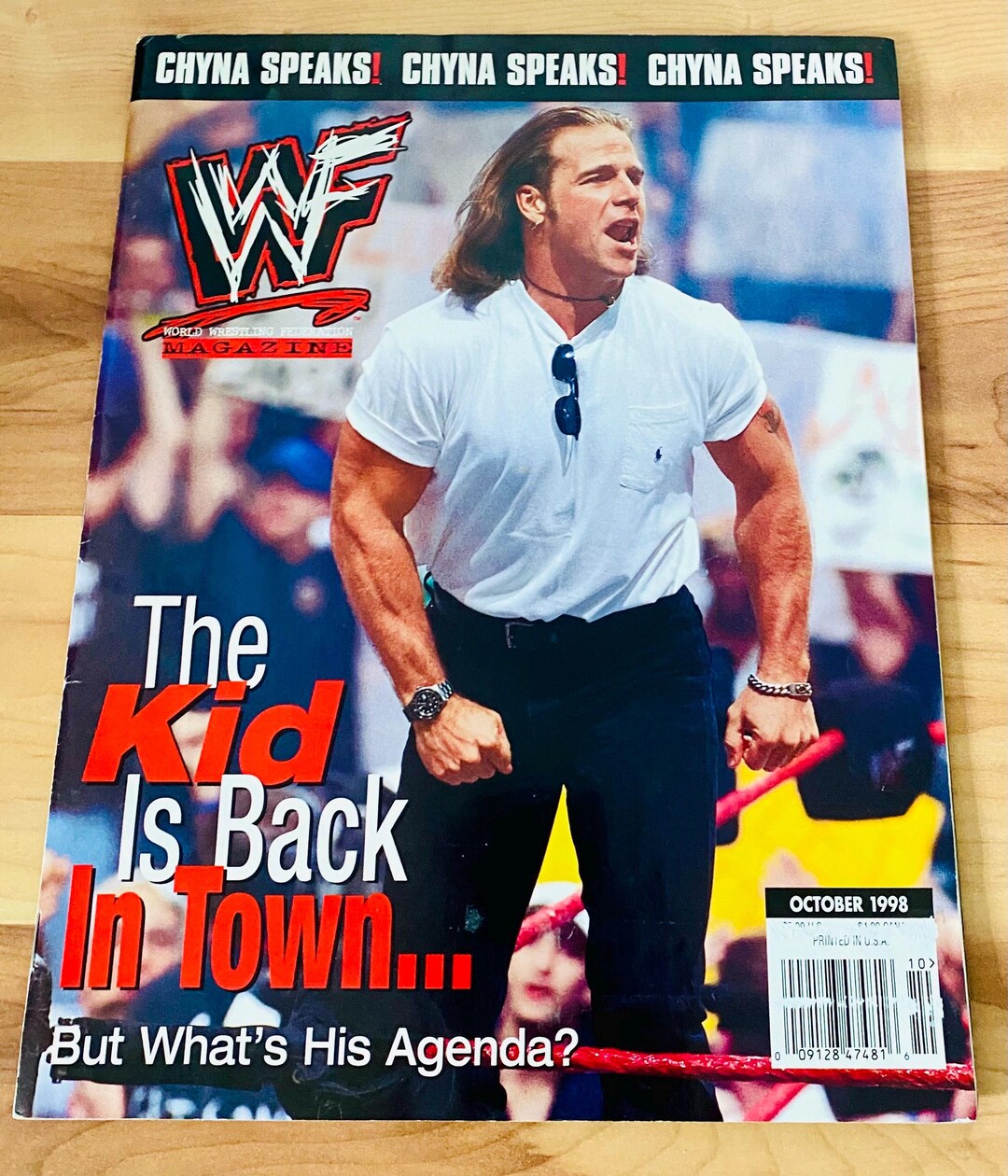 WWF Wrestling Magazine October 1998 Shawn Michaels WWE With Poster - Etsy