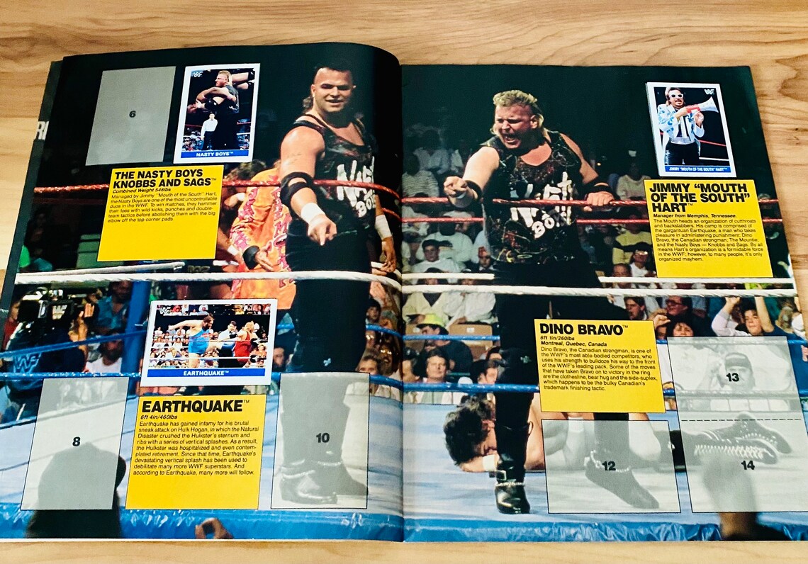 WWF Wrestling Superstars Sticker Album Book 1991 Great Condition WWE ...