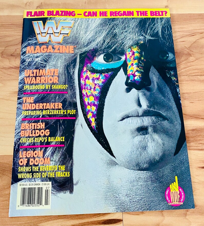 WWF Wrestling Magazine July 1992 Ultimate Warrior Iconic Cover WWE NM ...