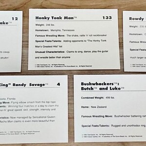 1990 Classic WWF Lot of 5 Cards WWE Legends Macho Man, Rowdy Piper ...