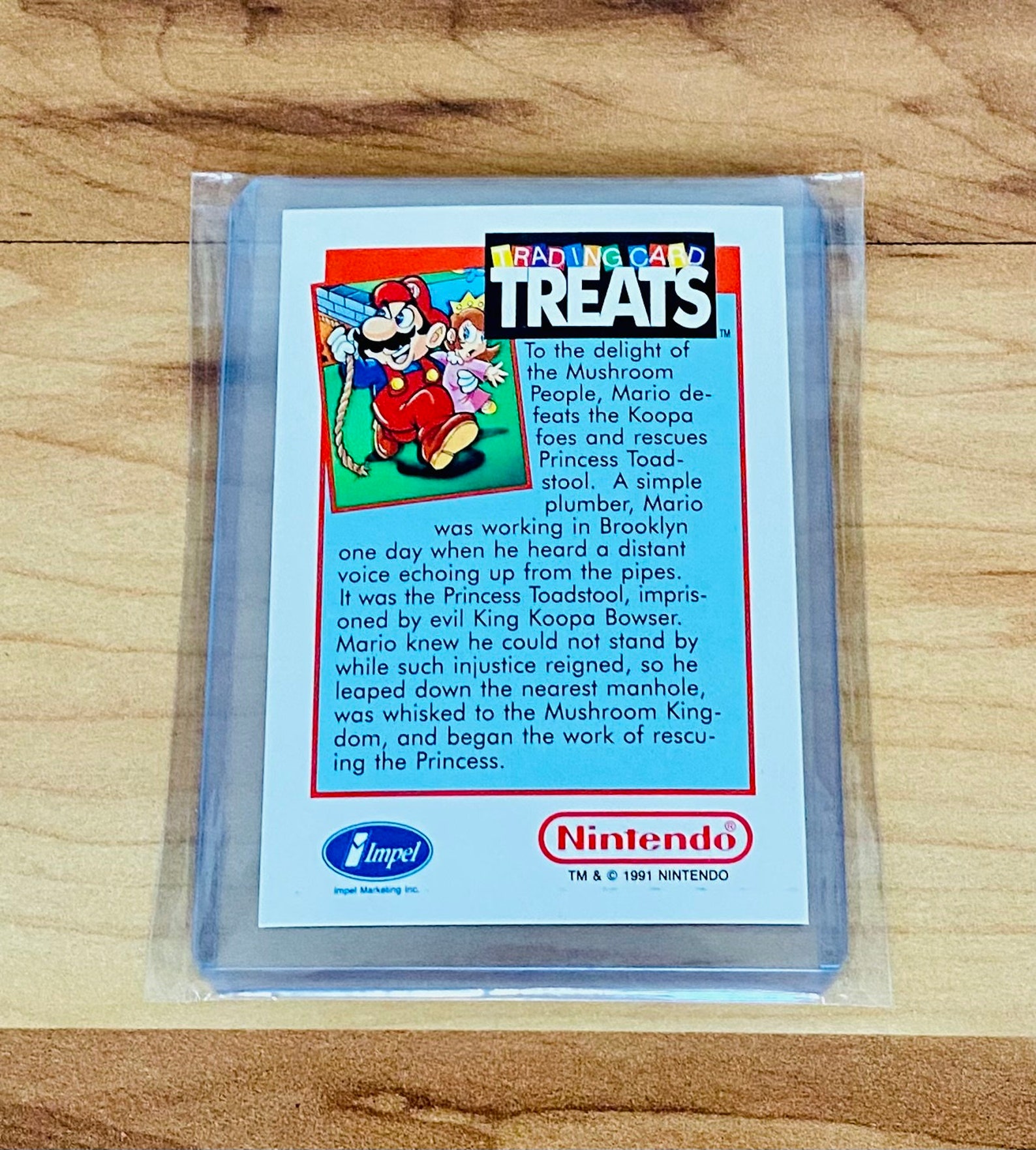 Super Mario Rescuing Princess Peach 1991 Nintendo Impel Promo Card NM ...