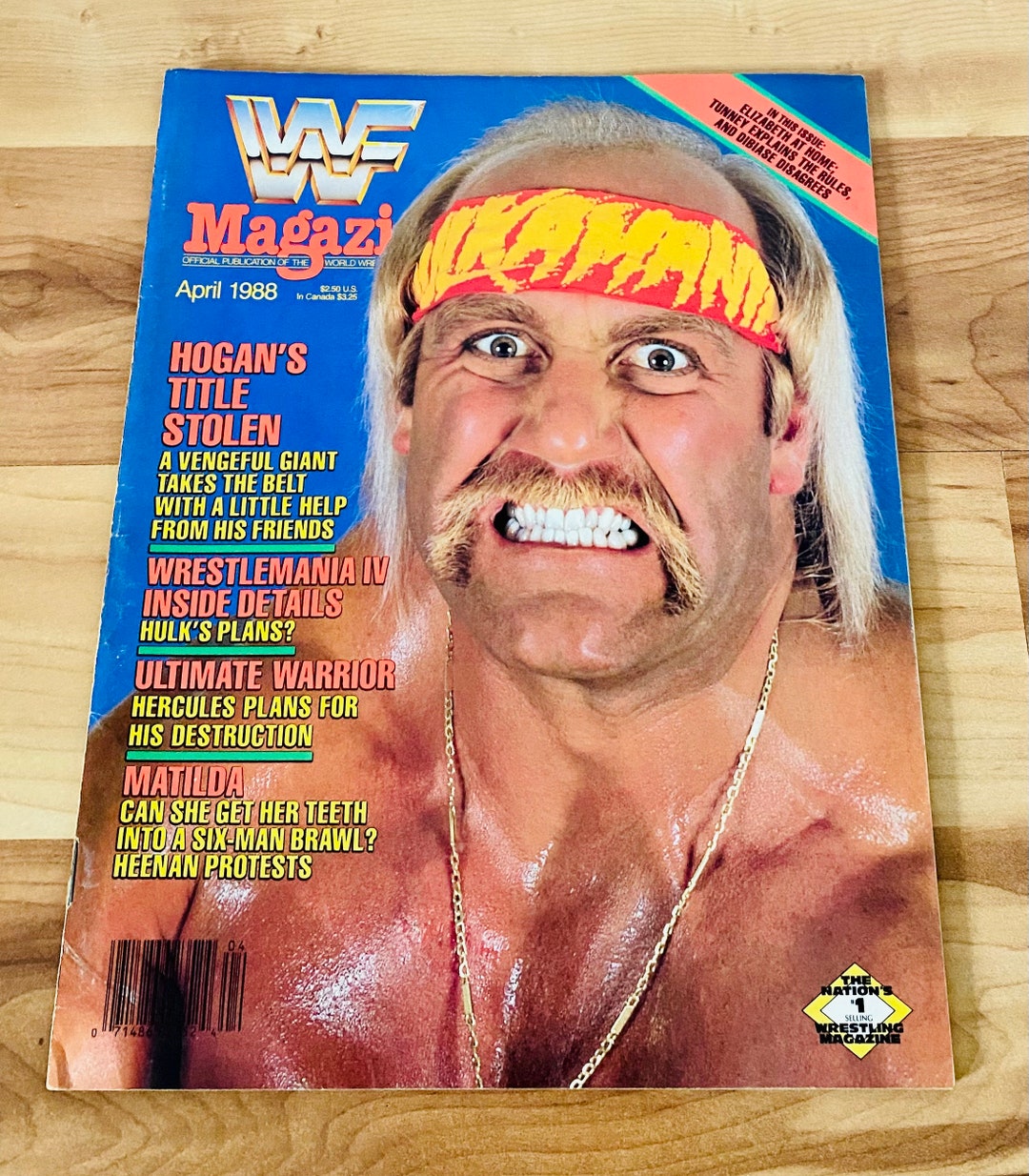 WWF Magazine April 1988 Hulk Hogan Iconic Cover Hulkamaina WWE - Etsy