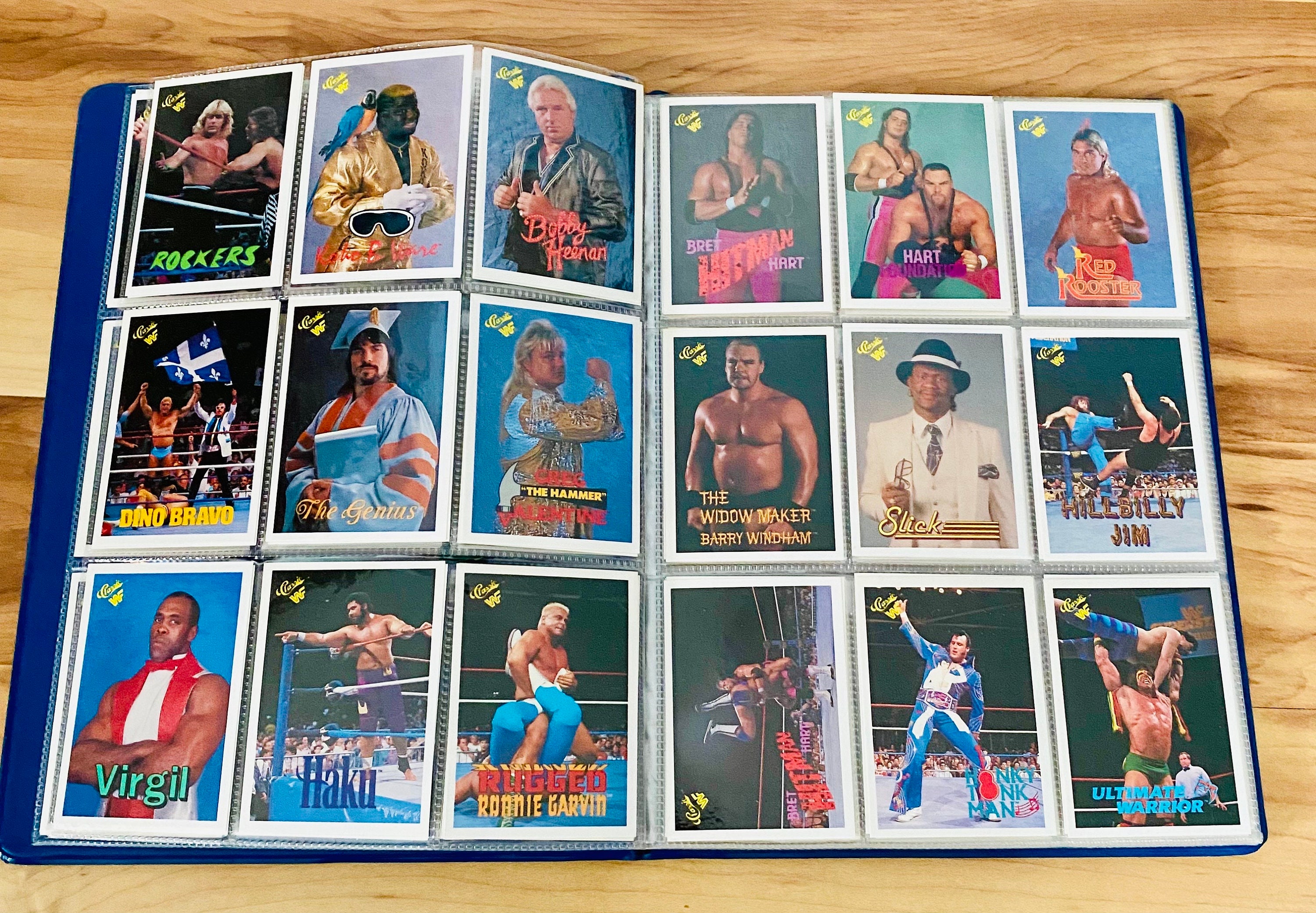 1990 Classic WWF Wrestling Cards Collectors Album Complete Set NM - Etsy