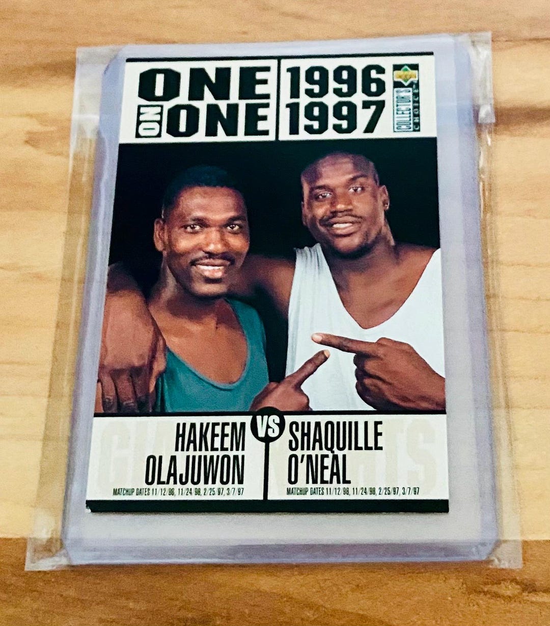 Shaquille O'neal Hakeem Olajuwon 1996-97 Upper Deck One on One 357 Rare ...