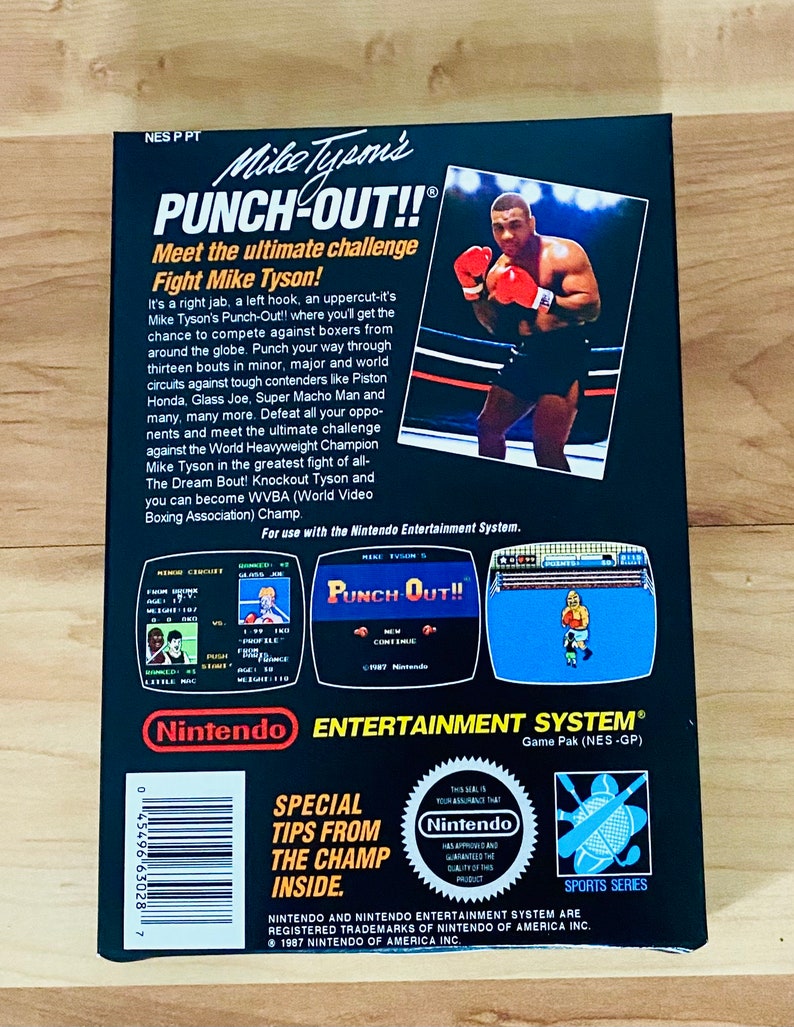 Mike Tyson’s Punch Out Replacement Box Nintendo NES Box Only Looks Amazing - Etsy
