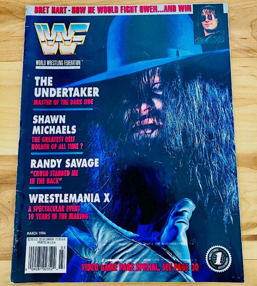 WWF Magazine March 1994 – the UNDERTAKER Iconic Cover! WWE Shawn ...
