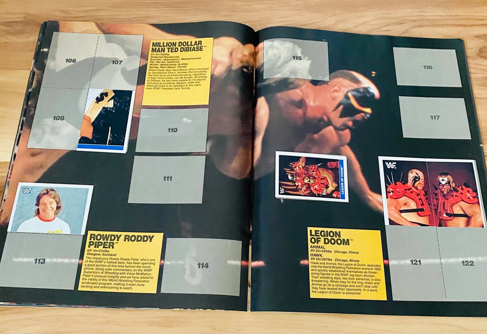WWF Wrestling Superstars Sticker Album Book 1991 Great Condition WWE ...
