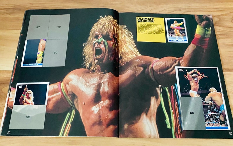 WWF Wrestling Superstars Sticker Album Book 1991 Great Condition WWE ...