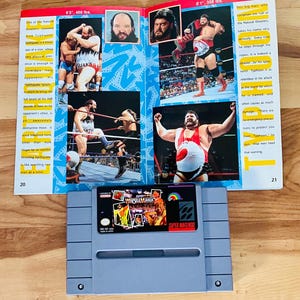 WWF Super Wrestlemania SNES Super Nintendo Video Game W/ Booklet Rare ...