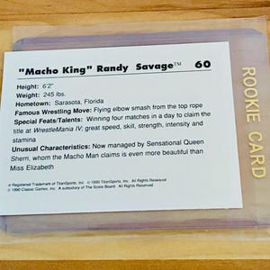 Macho Man Randy Savage 1990 Classic WWF Wrestling Card #60 Mint - Etsy