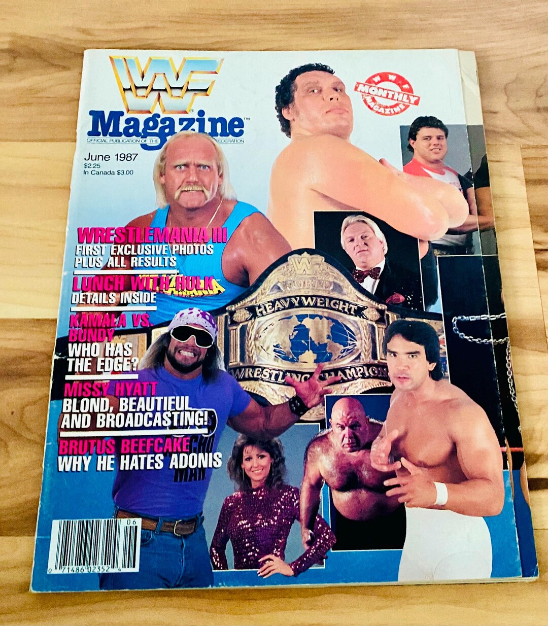 WWF Magazine June 1987 Hulk Hogan Andre the Giant Vintage Wrestlemania ...