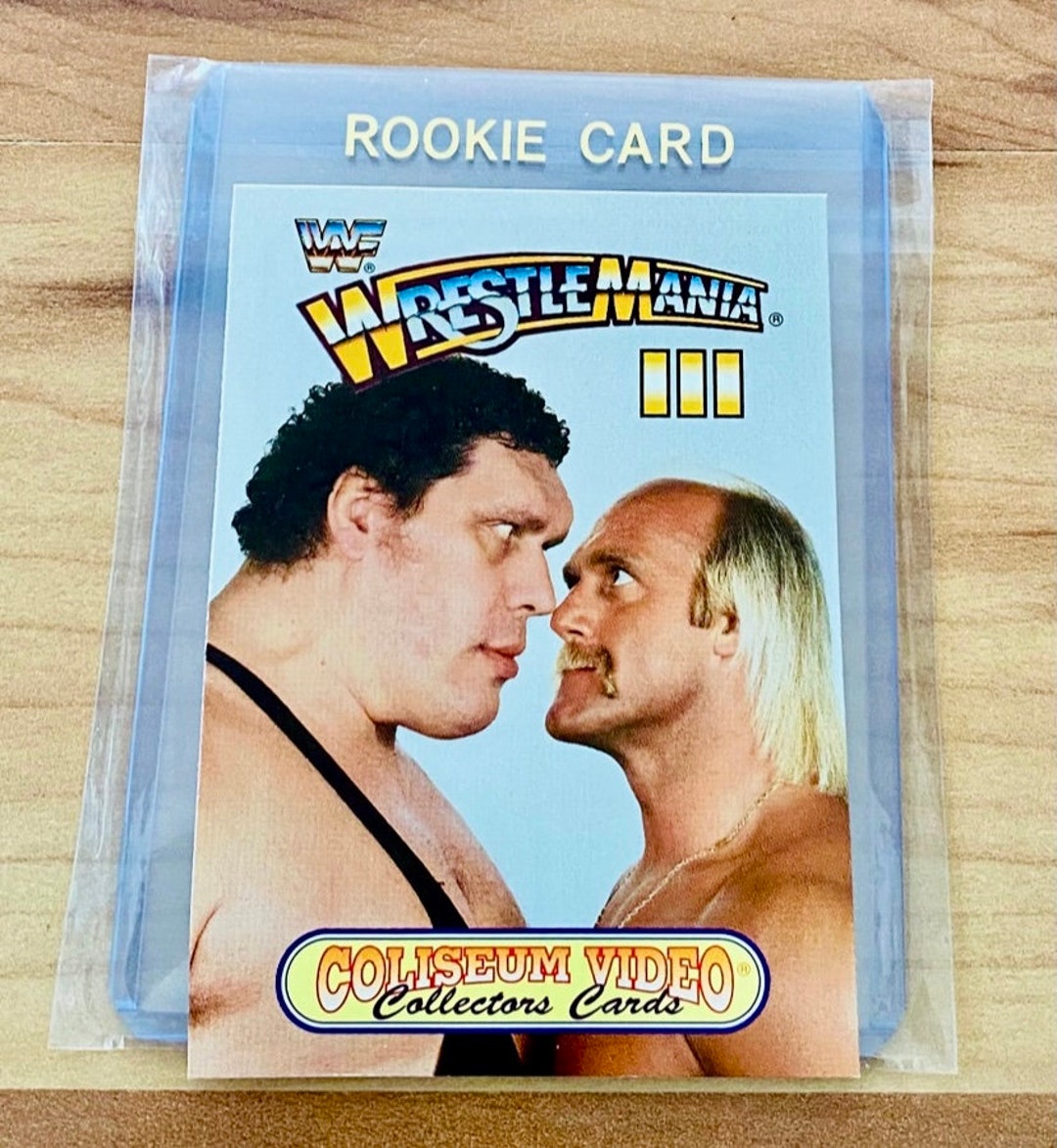Hulk Hogan Andre the Giant WWF Coliseum Video Card Wrestlemania III WWE ...