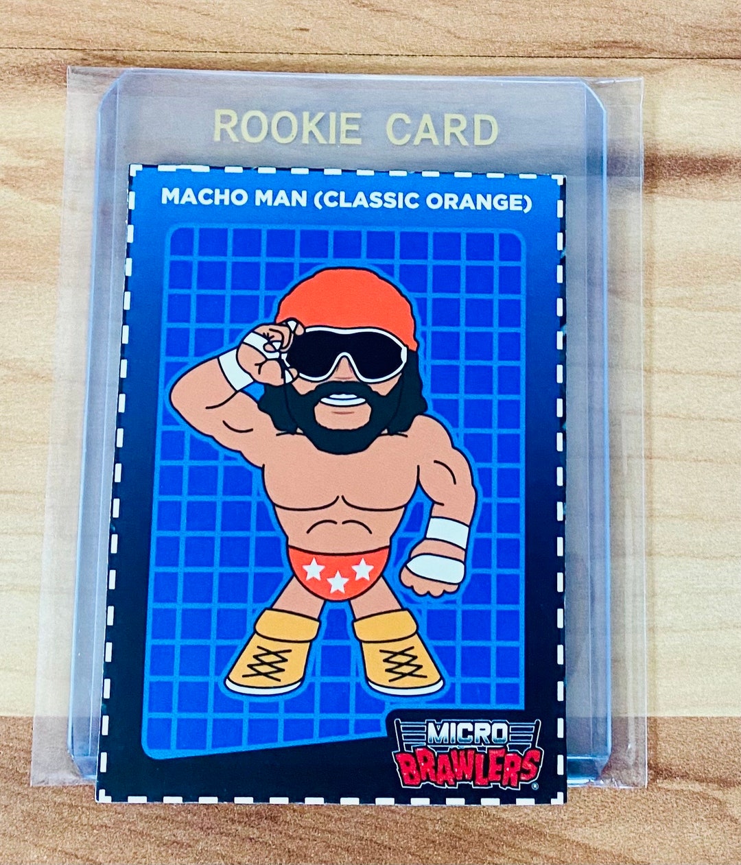 Micro Brawlers Macho Man Classic Orange WWE Wrestling Card Original ...