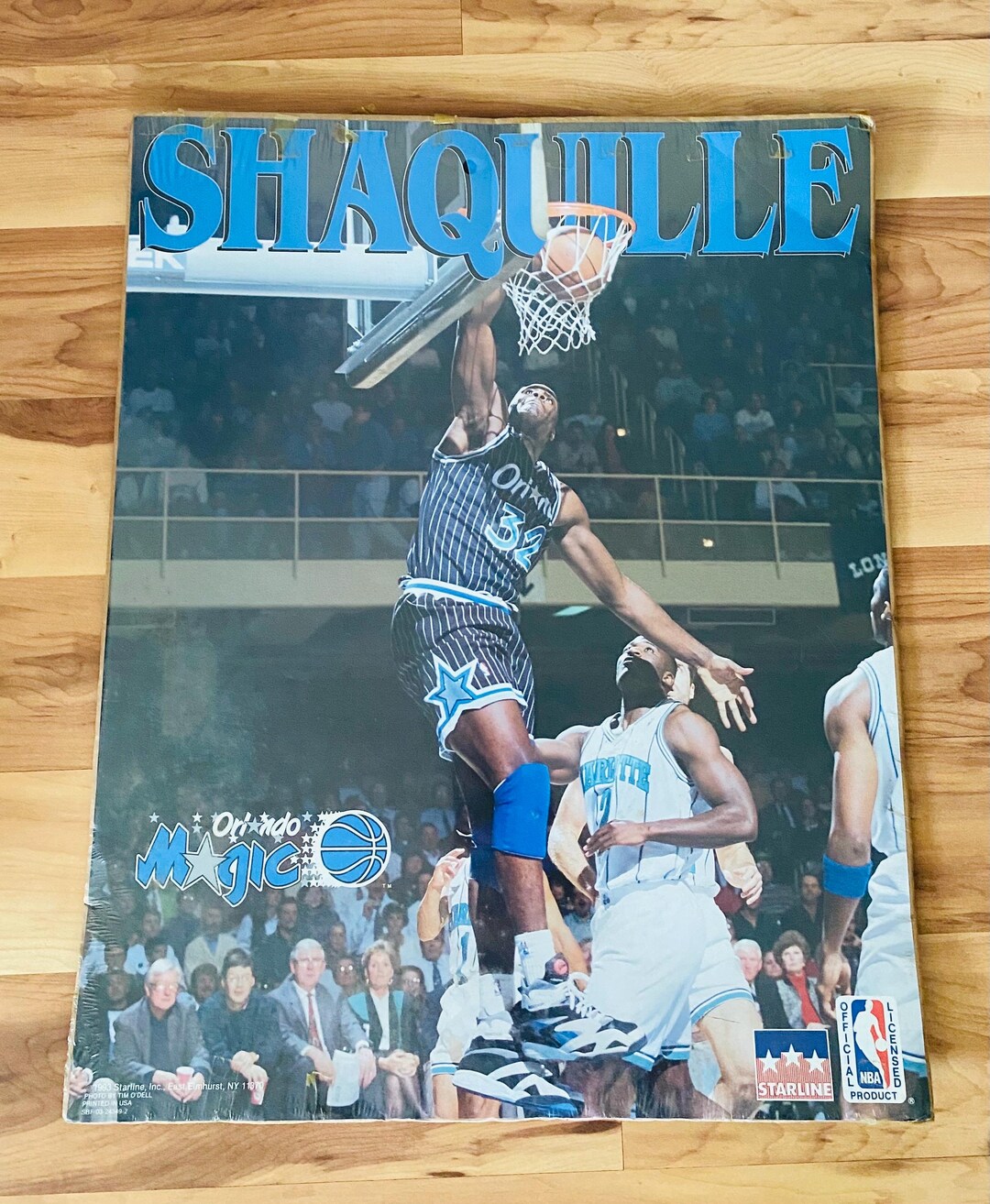 1993 Shaquille O'neal Rookie Poster Orlando Magic Starline NBA Rare ...
