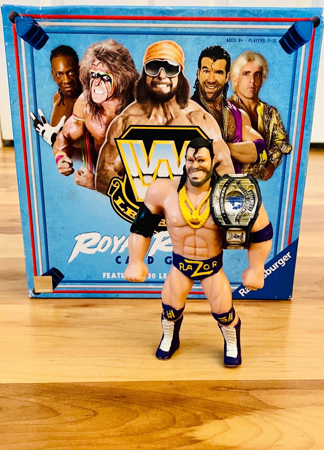 Razor Ramon WWF Bend Ems Just Toys Wrestling Figure WWE Wcw NWO W/ Belt ...