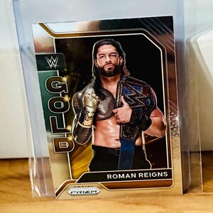 Roman Reigns Gold Insert 2022 Panini Prizm WWE#13 Wrestling Card Tribal ...