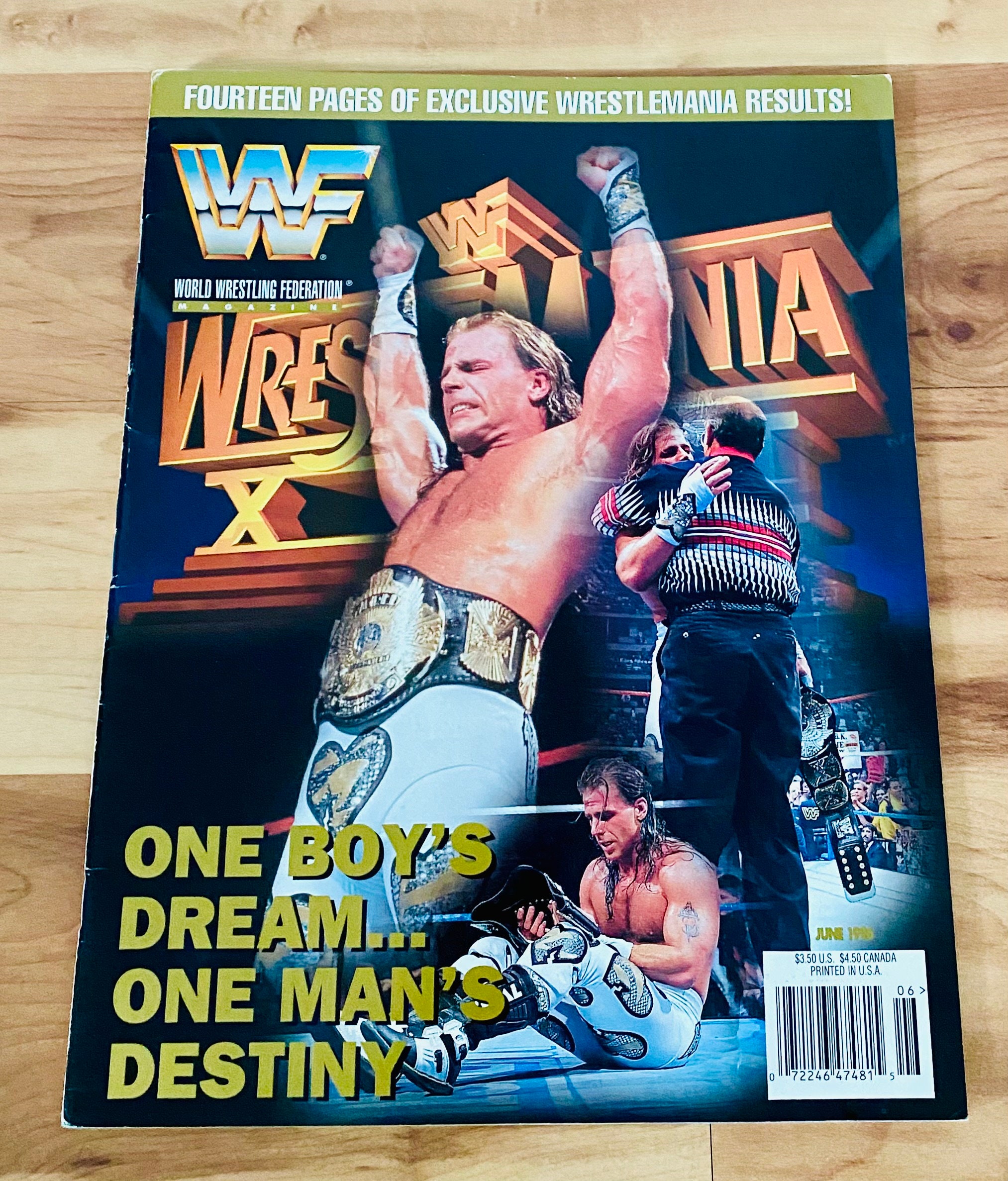 WWF Magazine June 1996 Shawn Michaels W/ Ultimate Warrior Cards Cutout ...
