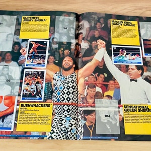 WWF Wrestling Superstars Sticker Album Book 1991 Great Condition WWE ...