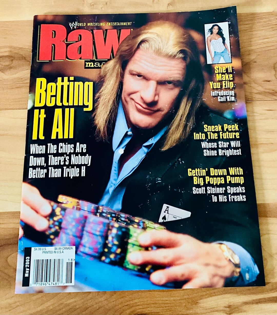 WWE Raw Magazine May 2003 Triple H Poster Rare - Etsy