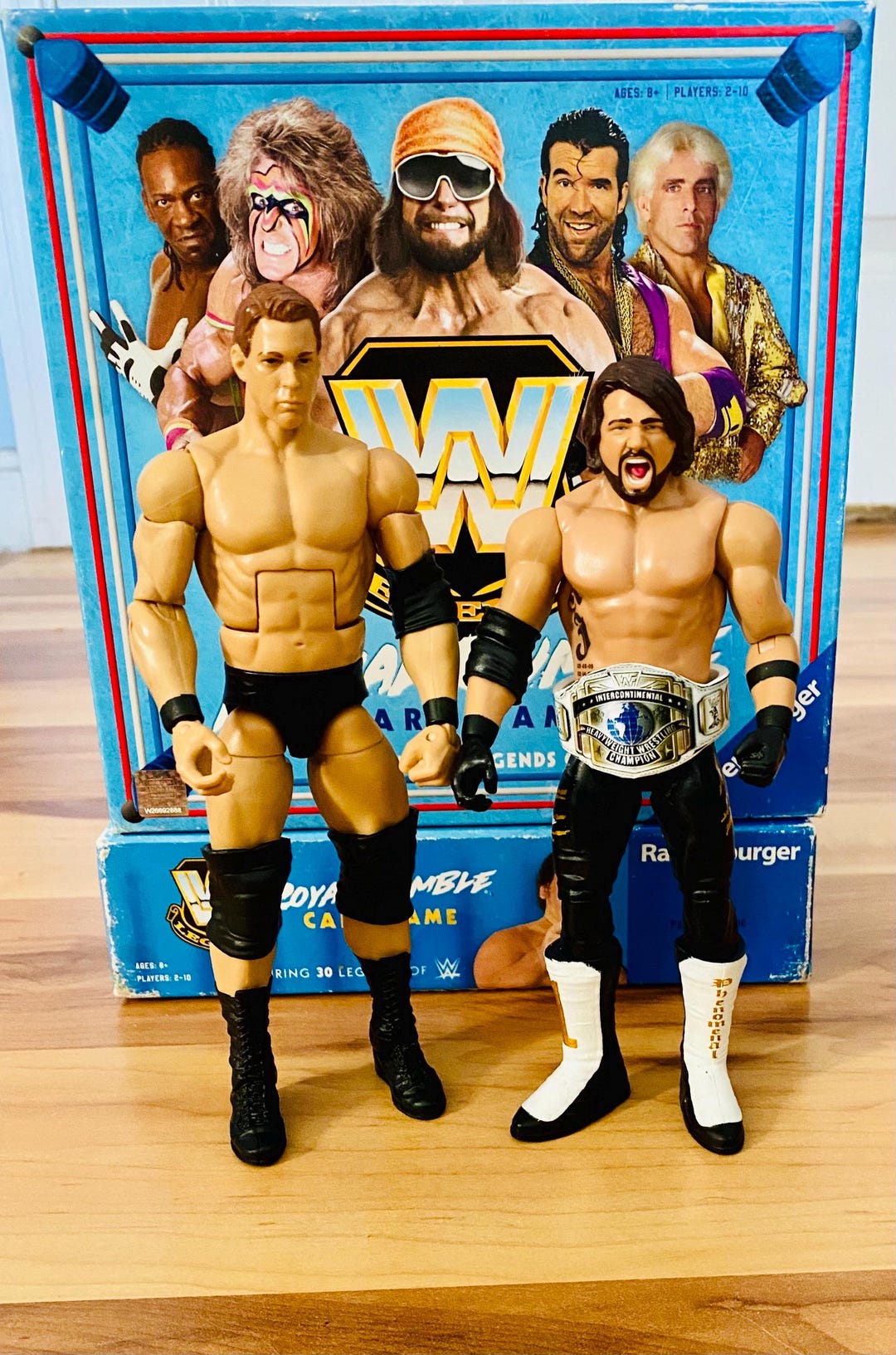 JBL & AJ Styles + Rare White Intercontinental Belt Elite Lot Rare WWE ...