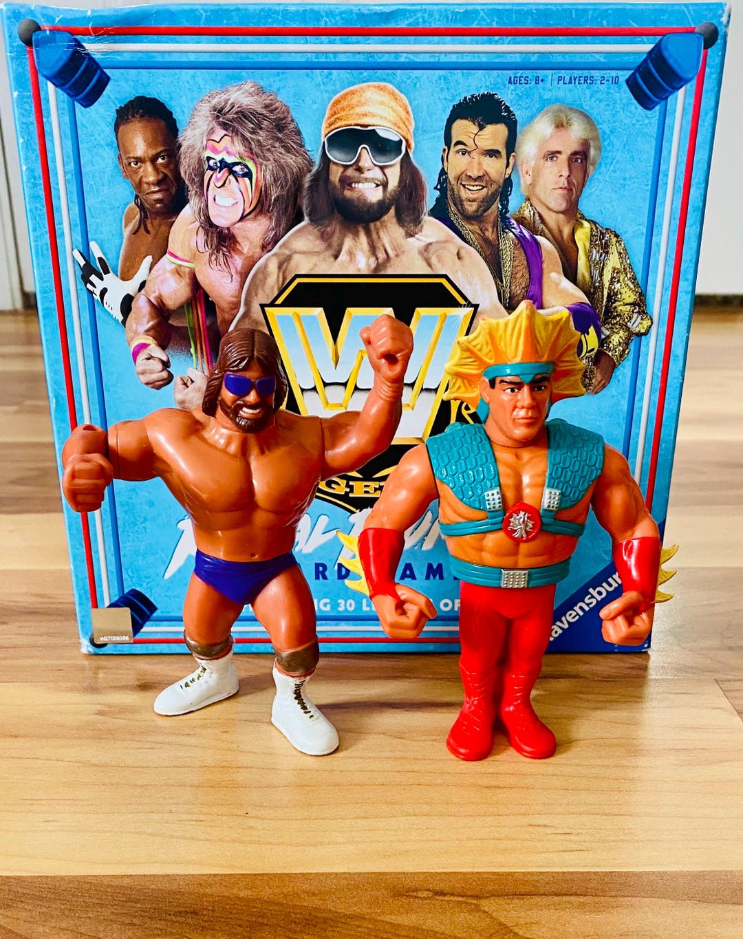 Hasbro WWF Wrestling Figures Macho Man & Ricky the Dragon Steamboat ...