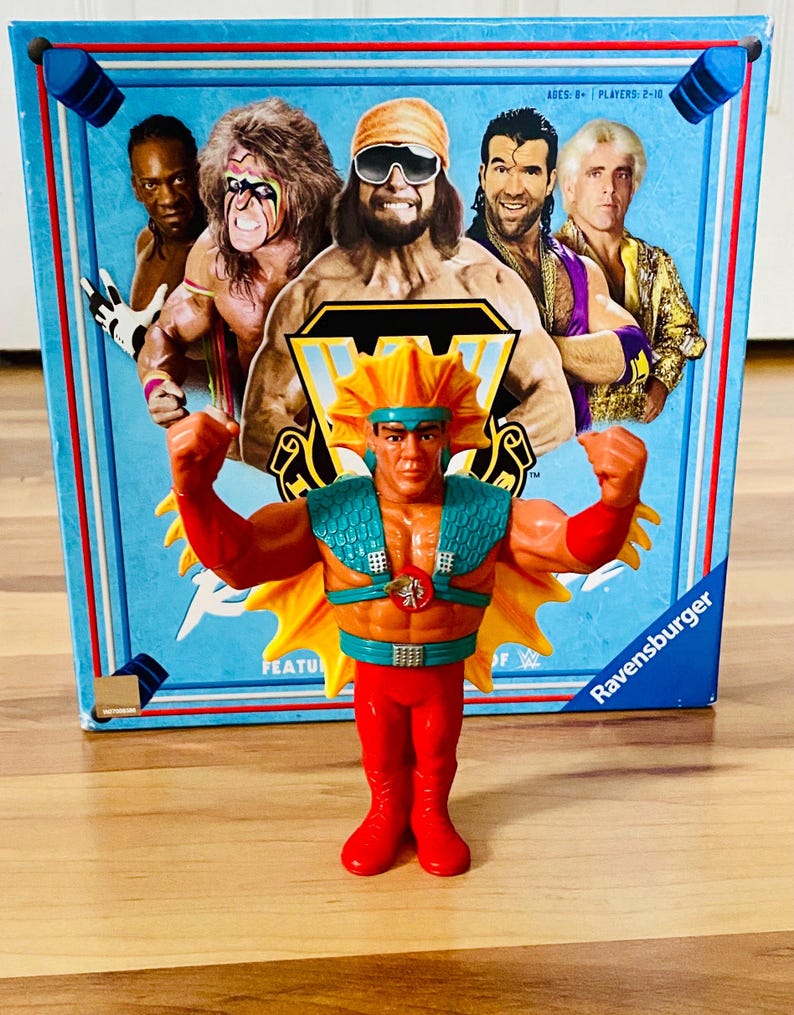 WWF Hasbro the Dragon Ricky Steamboat Figure With Cape Series 4 Rare NM ...