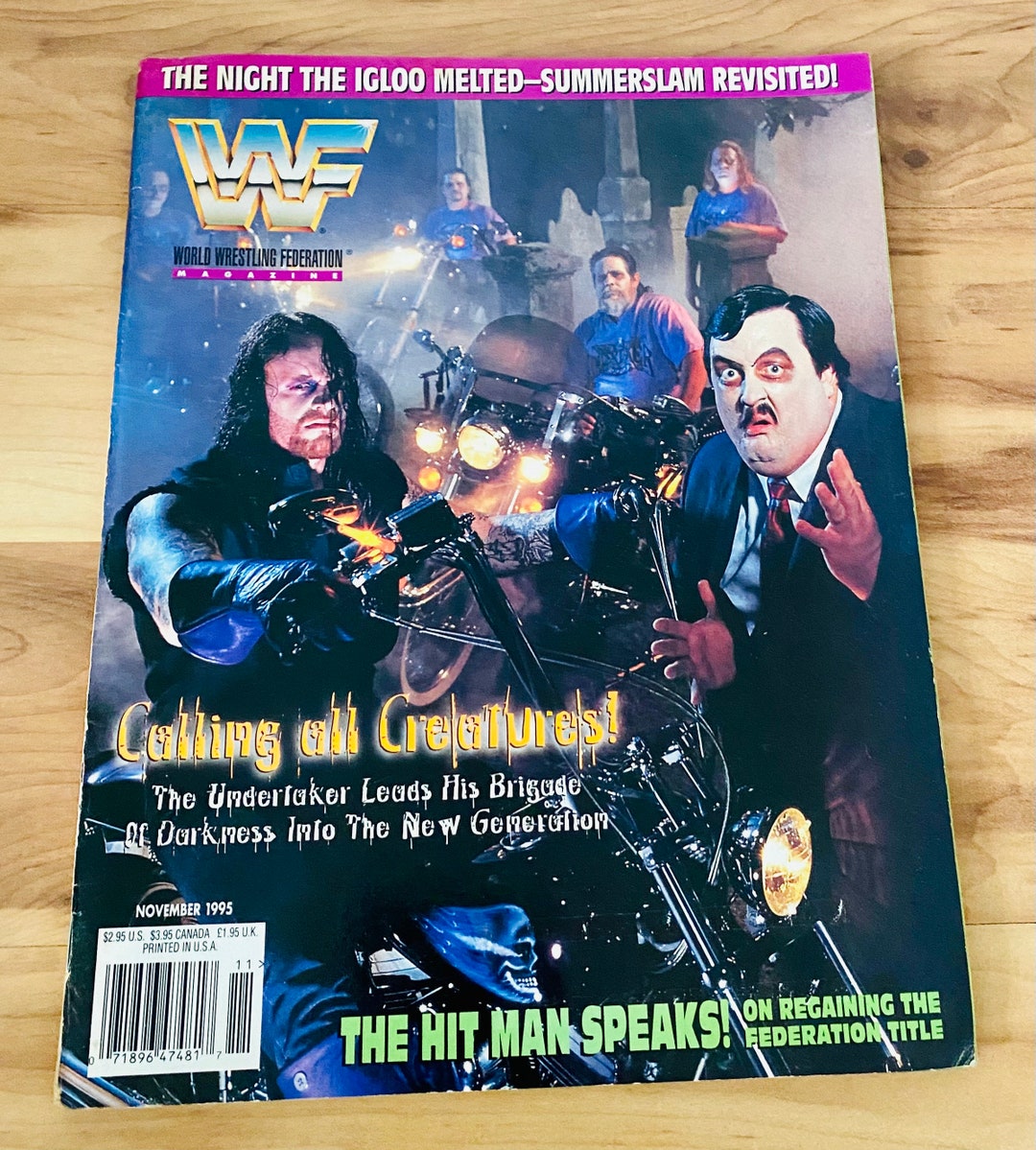 WWF Magazine November 1995 Undertaker Iconic Cover W/ Poster, Yokozuna ...