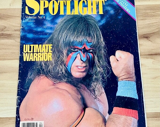 WWF Wrestling Spotlight Magazine Volume 4 Ultimate Warrior 1989 *RARE ...
