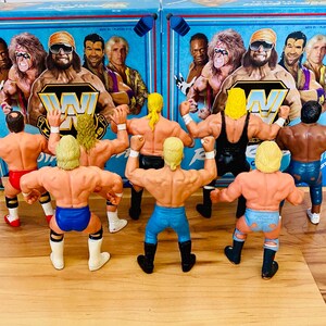 Vintage WCW Galoob Wrestling Figures Rare Ric Flair, Sting, Lex, Sycho Sid 8 Awesome Figures WWE ...