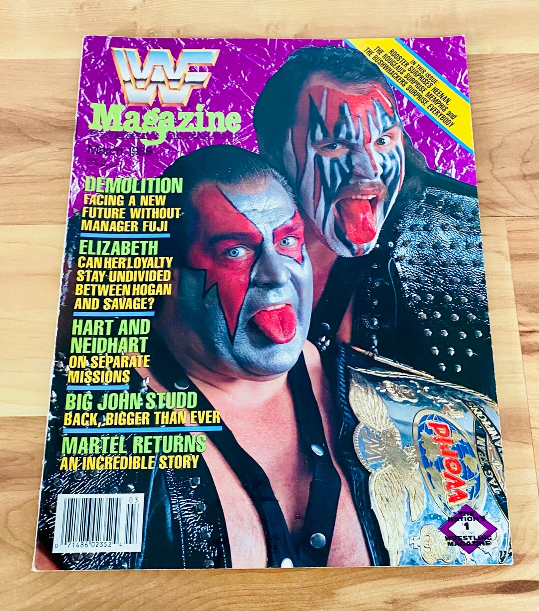 WWF Magazine March 1989 Demolition Cover Rare WWE Wrestling Magazine ...