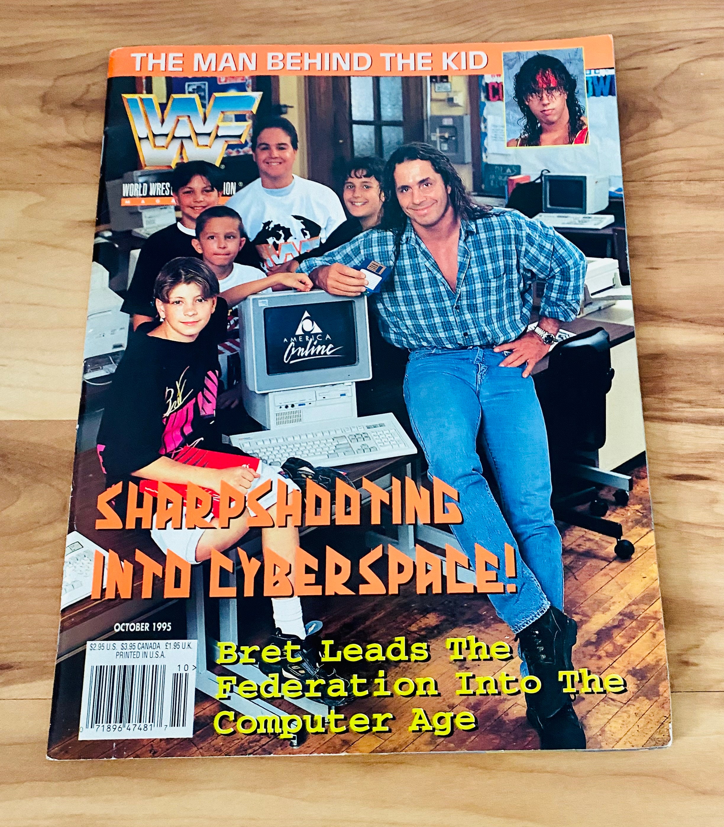 WWF Magazine October 1995 Bret Hart Cover With Razor Ramon Cutout ...