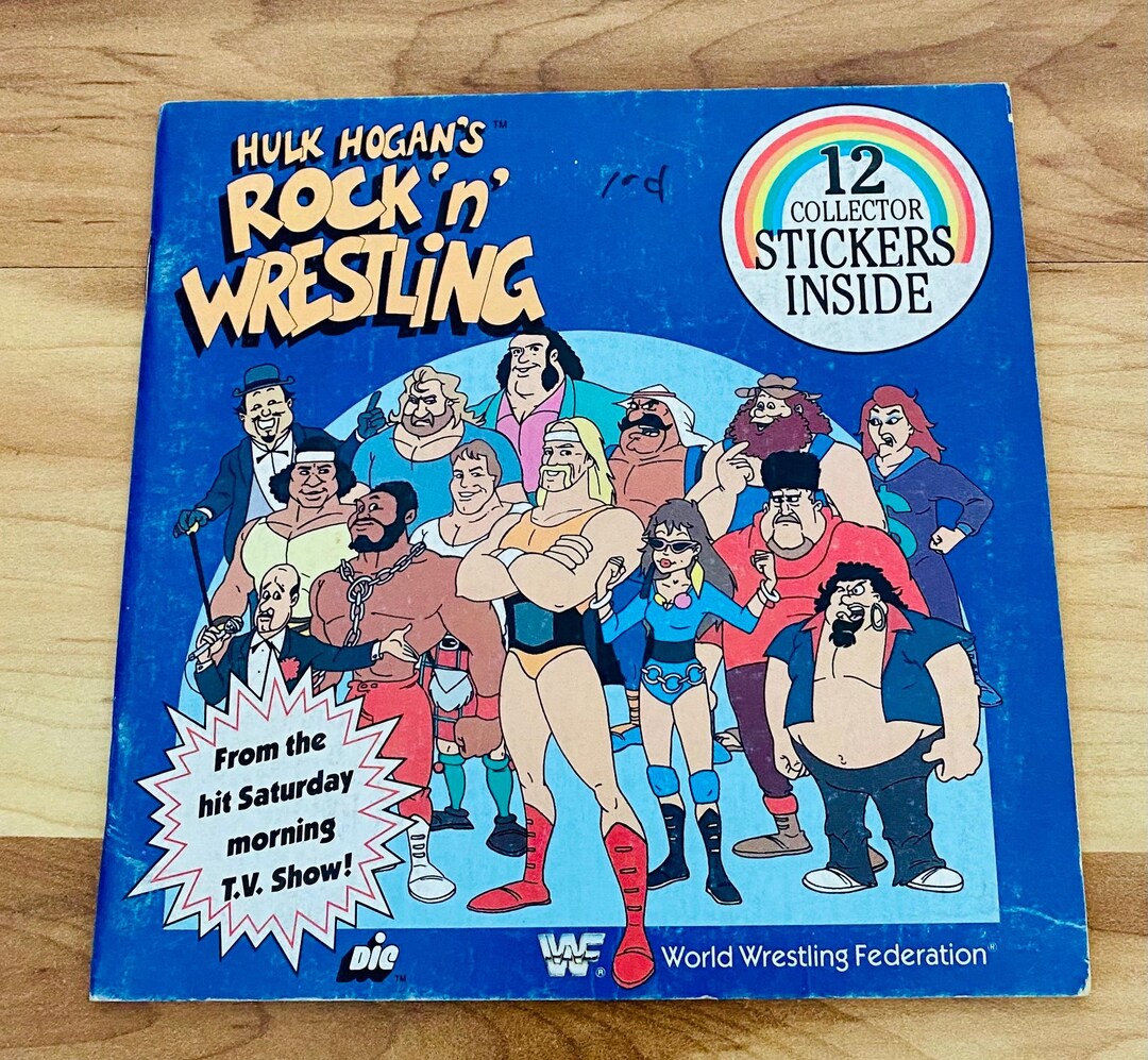 1985 Hulk Hogans Rock N Wrestling Sticker Book With All 12 Vintage ...