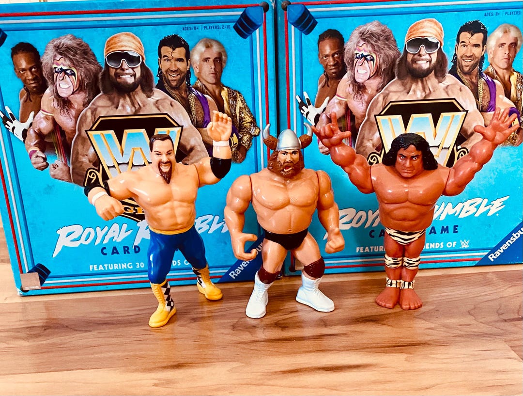 Hasbro WWF Wrestling Vintage Action Figures Lot Great Condition Actions ...