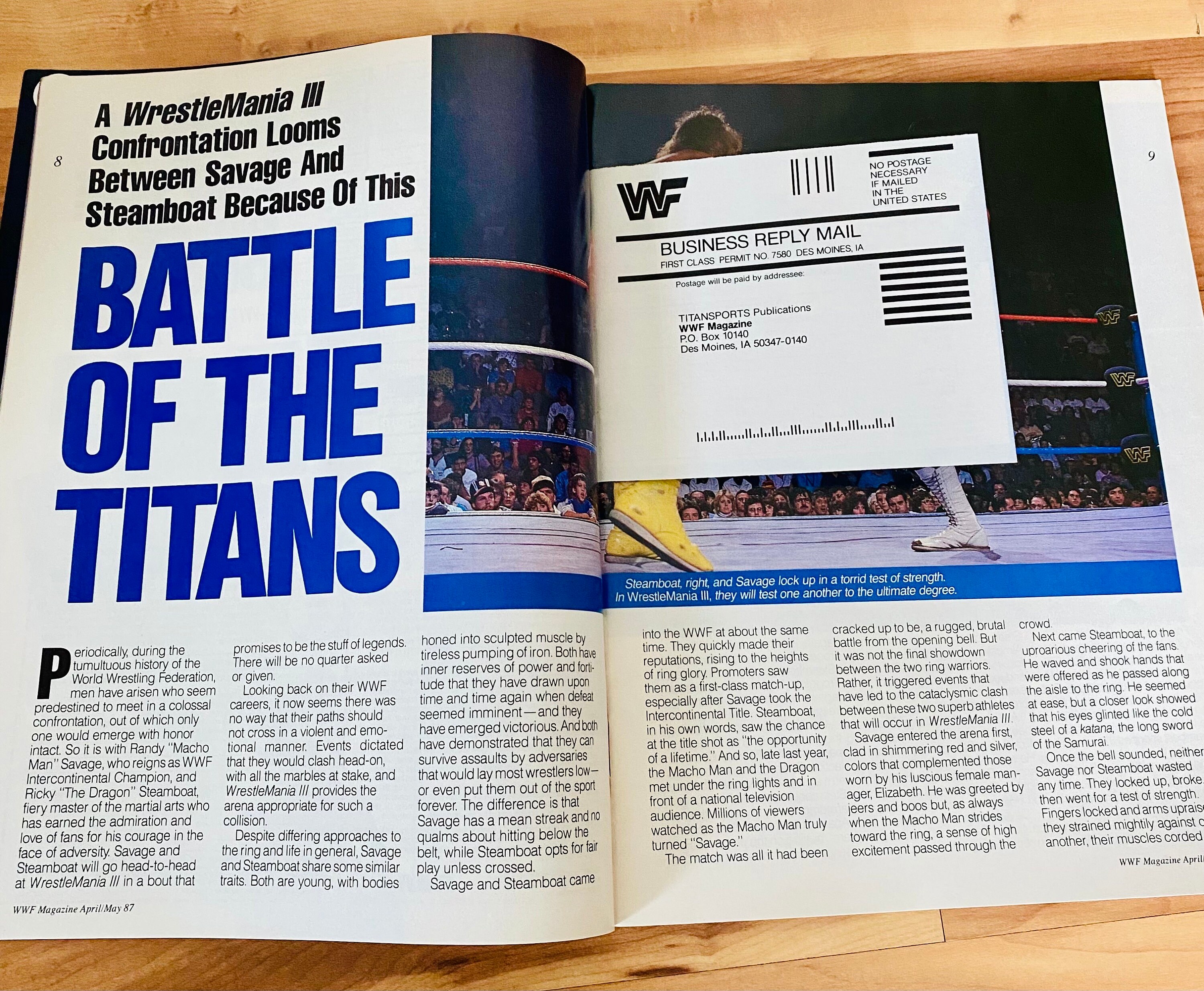 WWF Wrestling Magazine April May 1987 Hulk Hogan Andre the Giant Near ...