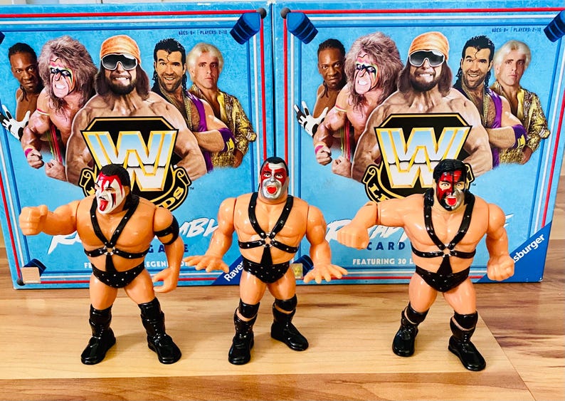 WWF Hasbro DEMOLITION Ax, Smash & Crush WWE 90s Action Figures Rare ...