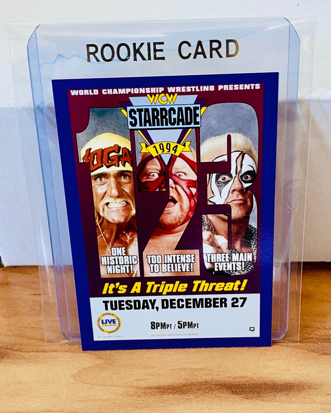 Starrcade 1994 Ric Flair Sting & Hogan 1995 Cardz WCW Main Event #90 ...