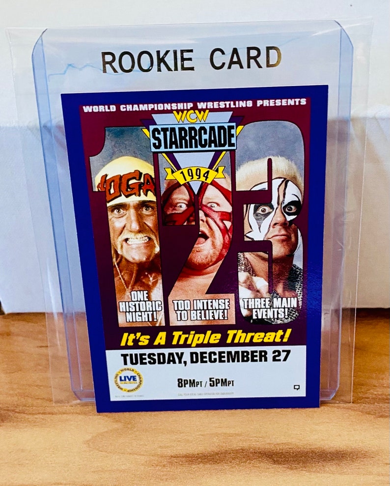 Starrcade 1994 Ric Flair Sting & Hogan 1995 Cardz WCW Main Event 90 WWE ...